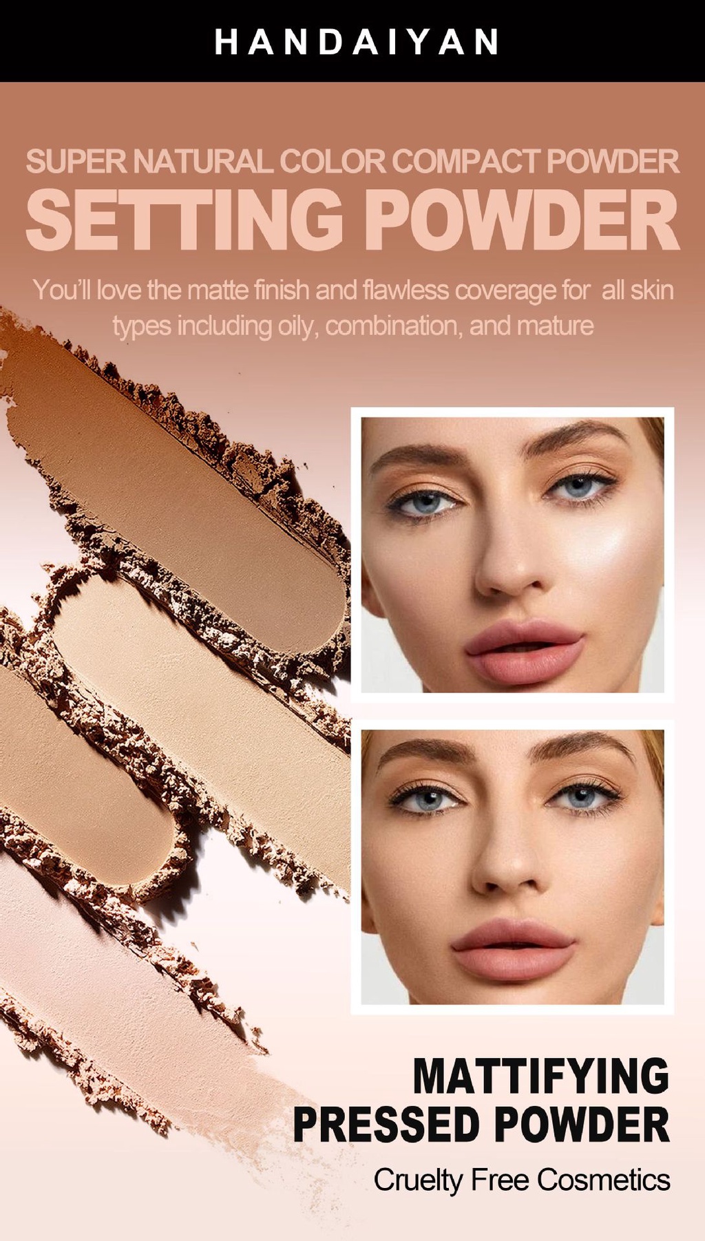 Matte Powder with Oil - Control, Waterproof, Long - Lasting, Non ...