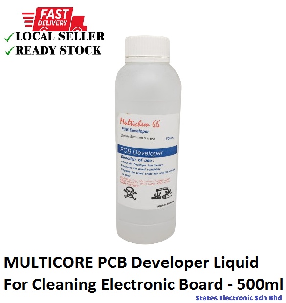 MULTICORE PCB Developer Liquid For Cleaning Electronic Board - 500ml ...