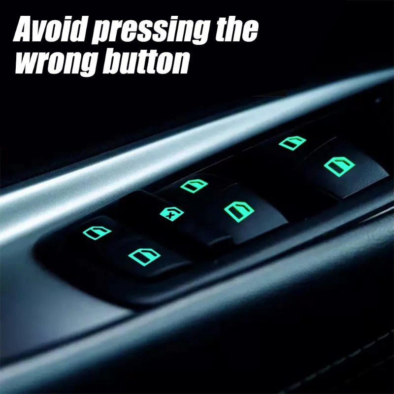 Fluorescent Window Lifter Switch Decals - Car Interior Styling ...