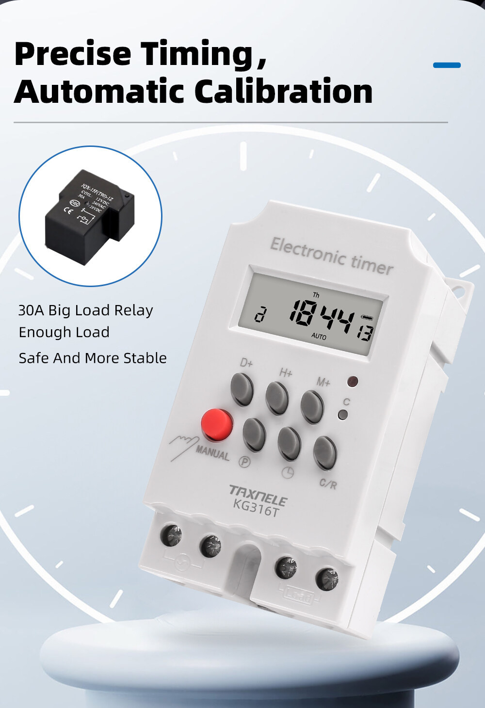 KG316T-II Timer Switch AC220V 25A Din Rail Digital Programmable Electronic Timer Switch Electric ...