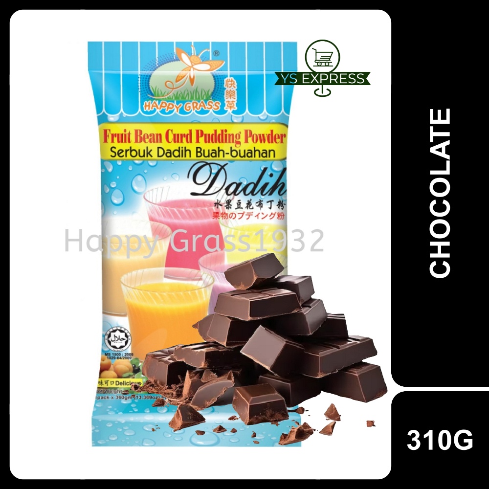 HAPPY GRASS Fruit Bean Curd Pudding Powder Chocolate 310G - Serbuk ...