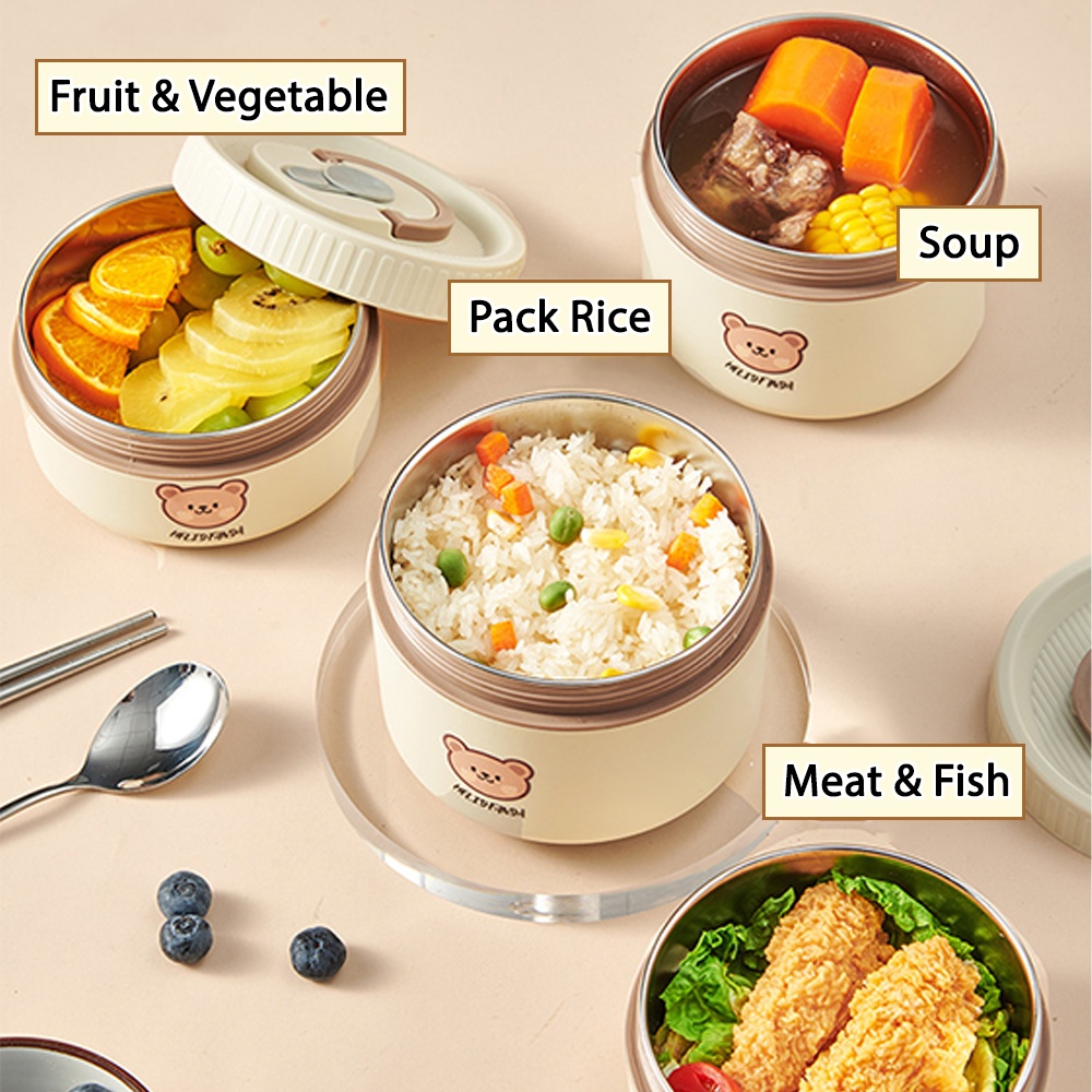 Encora 304 Stainless Steel Lunch Box Thermal Airtight Food Storage ...