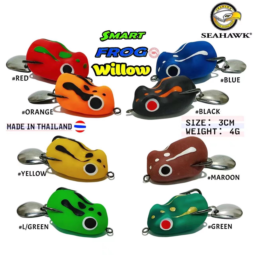 SEAHAWK SMART FROG WILLOW 3.0 SOFT LURE ( MADE IN THAILAND) | Shopee ...
