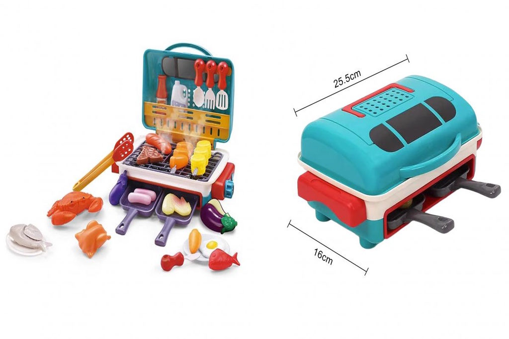 SGW_ Uv Color Changing Toy Kids Electric Bbq Grill Toy Set Kids ...