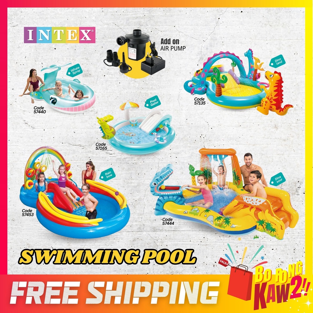 Inflatable Water Slide Intex Swimming Pool Kids Children Kolam Renang ...