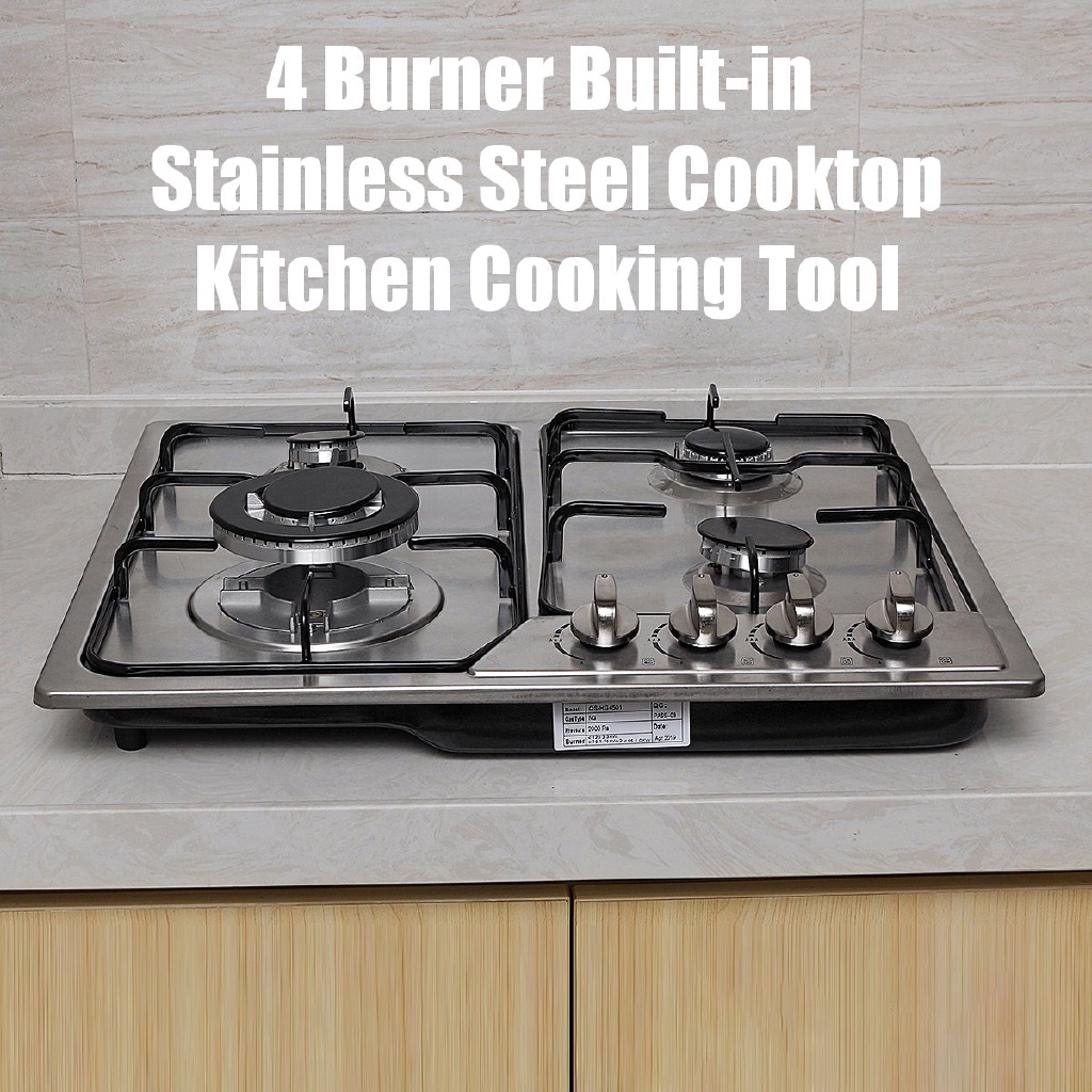 4 Burner Built-in Cooktop Stainless Steel Gas Stoves Natural Gas Hob ...