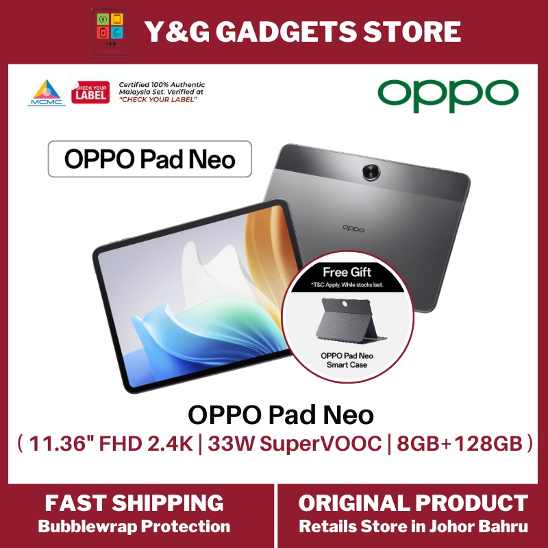 Oppo Pad Neo 6+128GB(WIFI) / 8+128GB(LTE) | 90hz Refresh Rate | 8000mAh ...