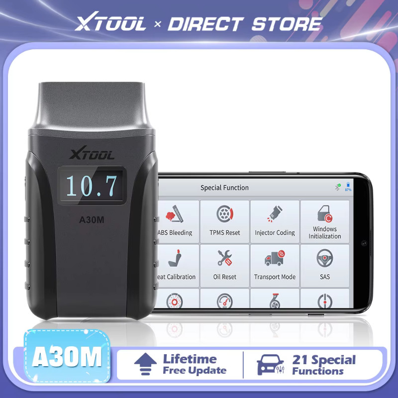XTOOL Anyscan A30M Bluetooth OBD2 Automotive Scanner Full System Car Diagnostic Tools Lifetime ...