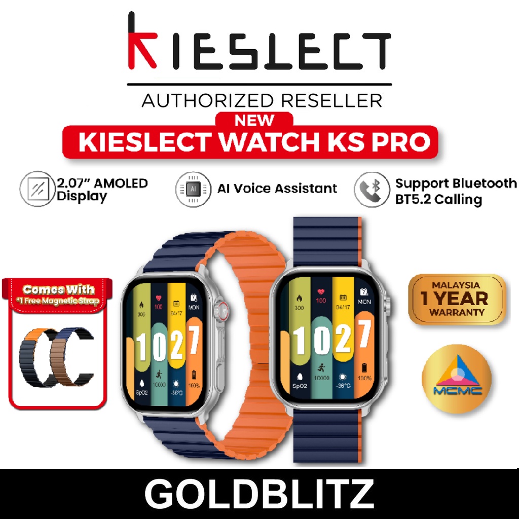 KieSlect Ks Pro Smartwatch 100 Sports Mode SpO2 Sleep Monitoring Heart ...