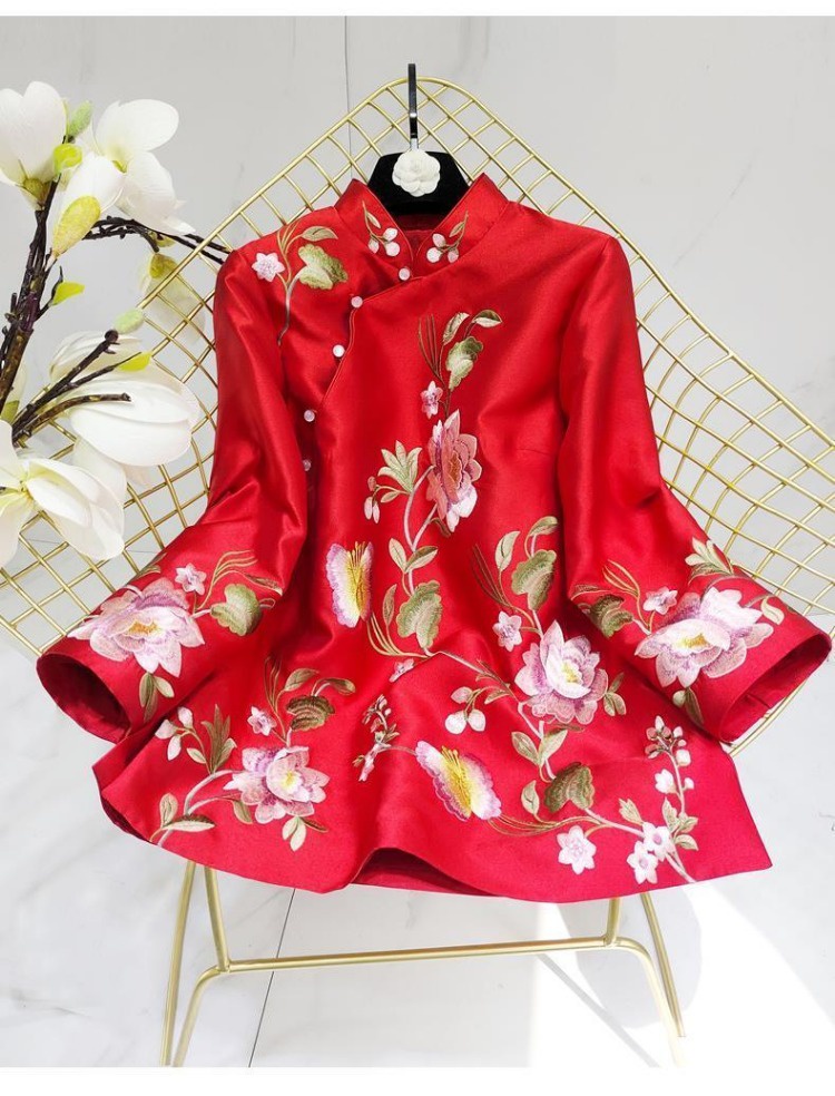Autumn Winter Spring Chinese Style Hanfu Qipao Top Women's Clothing ...