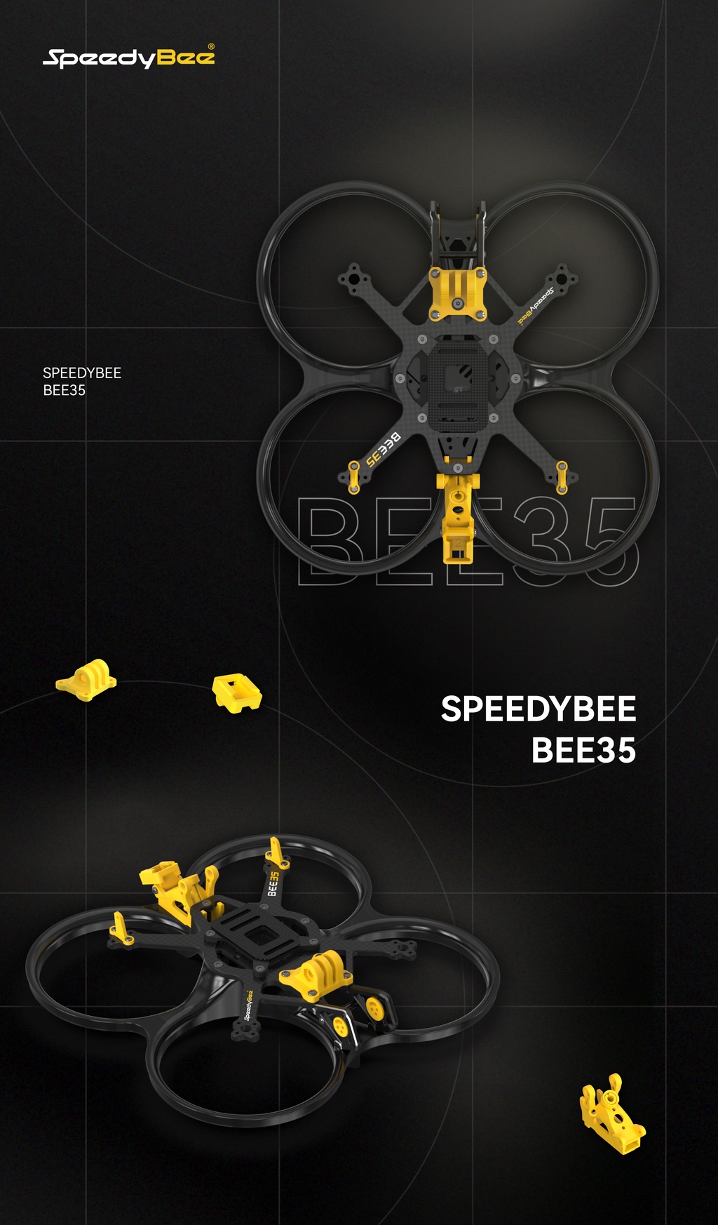 SpeedyBee Bee35 / Bee35 Pro 3.5 inch Frame Kit Duct Whoop Rc FPV Racing ...