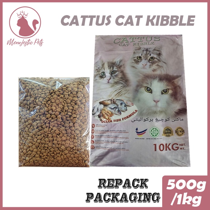 [Repack 500g / 1kg] Cattus Cat Food Ocean Fish Formula Makanan Kucing ...