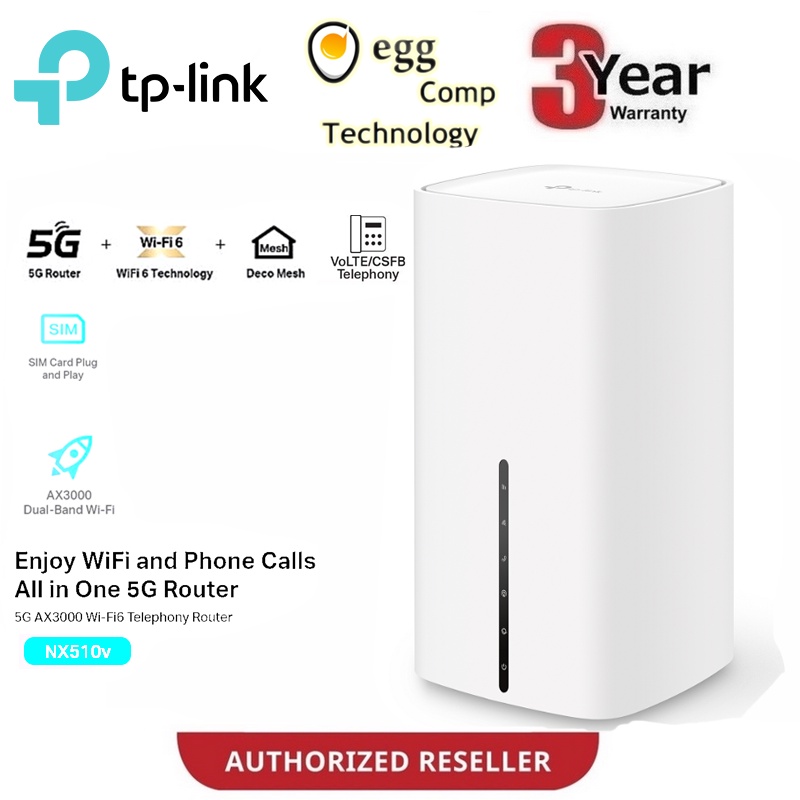 TP-Link NX510v 5G AX3000 Dual-Band Wi-Fi 6 Telephony Router Easy Mesh ...