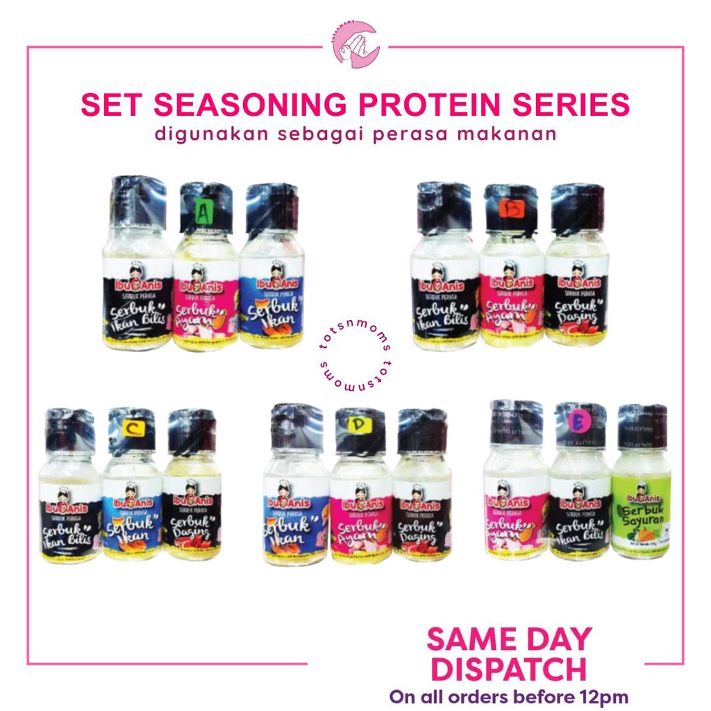 Ibu Anis 3 in 1 Set Travel Baby Food Seasoning Powder | Serbuk Perasa ...