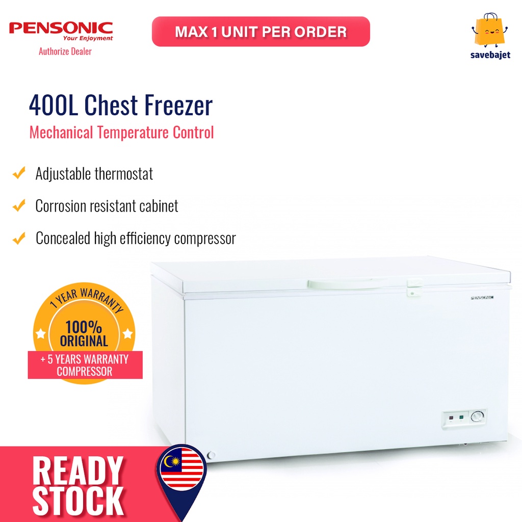 PENSONIC Chest Freezer (400L) PFZ-402 | Shopee Malaysia
