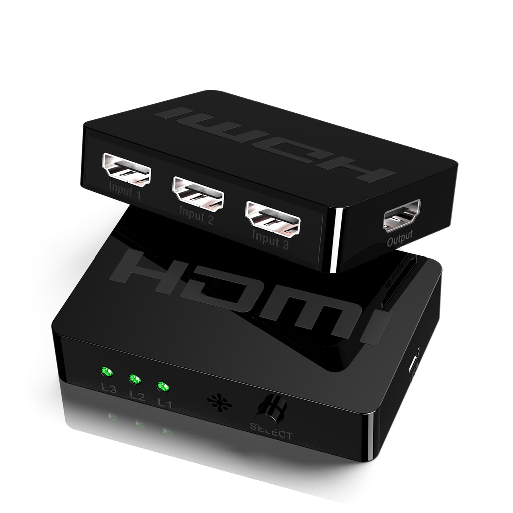 HDMI Switch 3x1 FULL HD 1080P HDMI Video Switcher Selector 3 In 1 Out ...