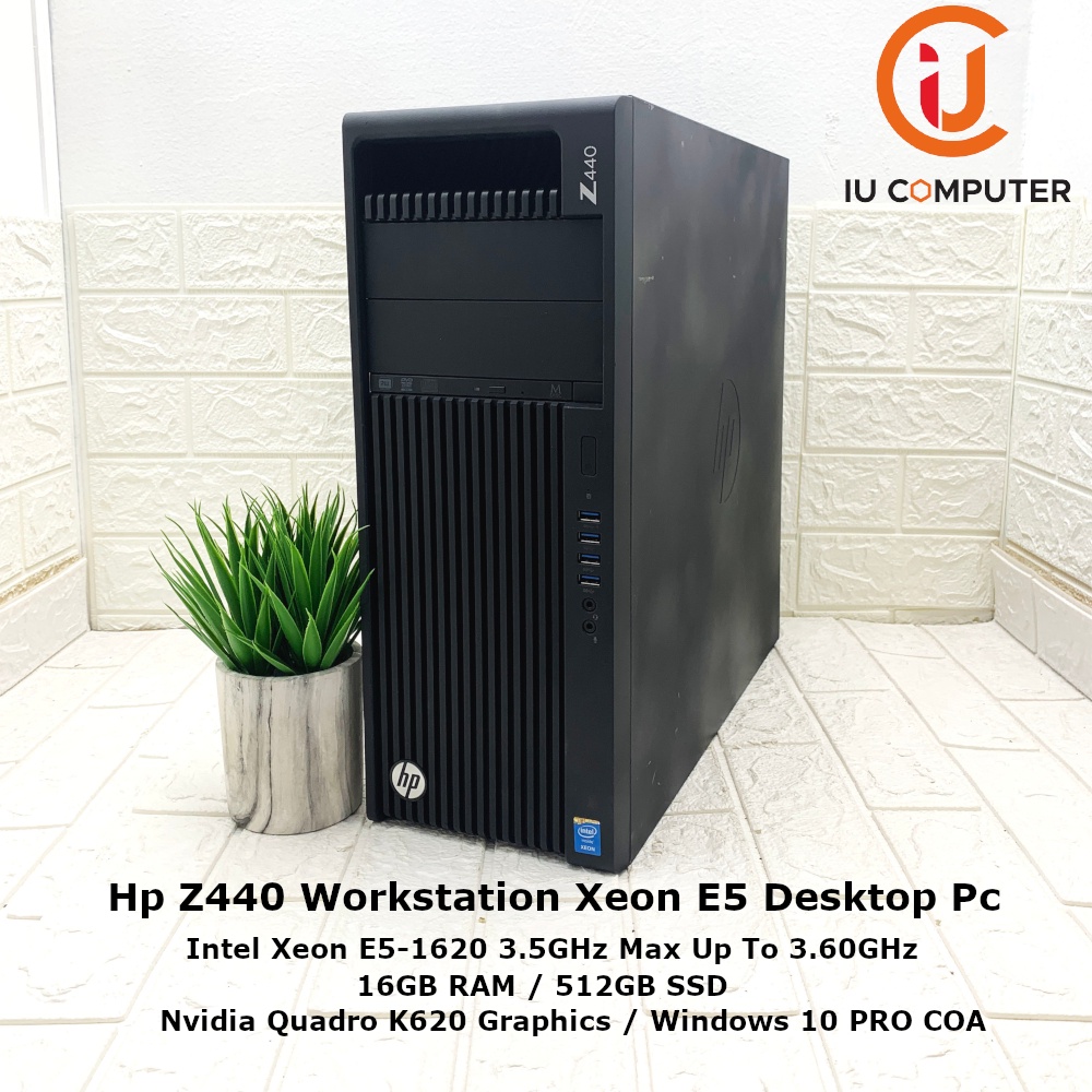 HP Z440 WORKSTATION TOWER PC INTEL XEON E5-1620 16GB RAM 512GB SSD ...