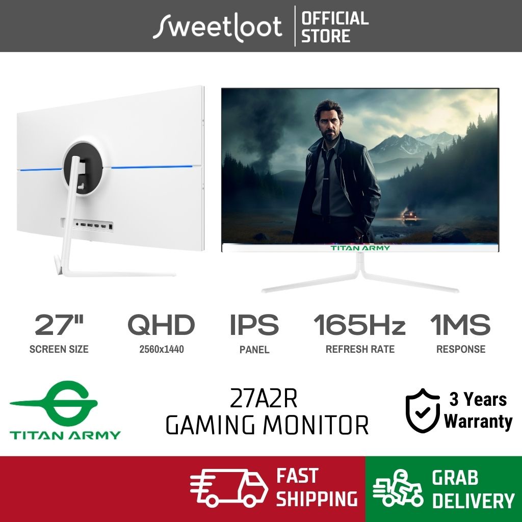 Titan Army 27A2R 27" 165Hz 1ms QHD 2K 1440p IPS Flat Panel Gaming ...