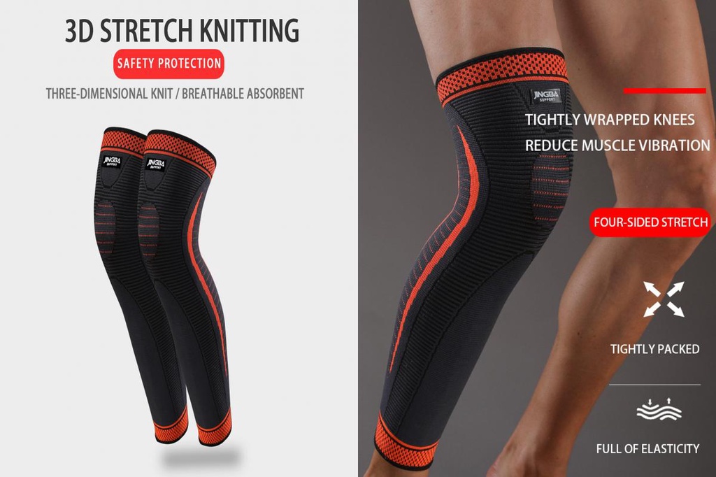 1Pc Stretch Compression Leg Sleeves for Workouts Full Leg Sleeve Long ...
