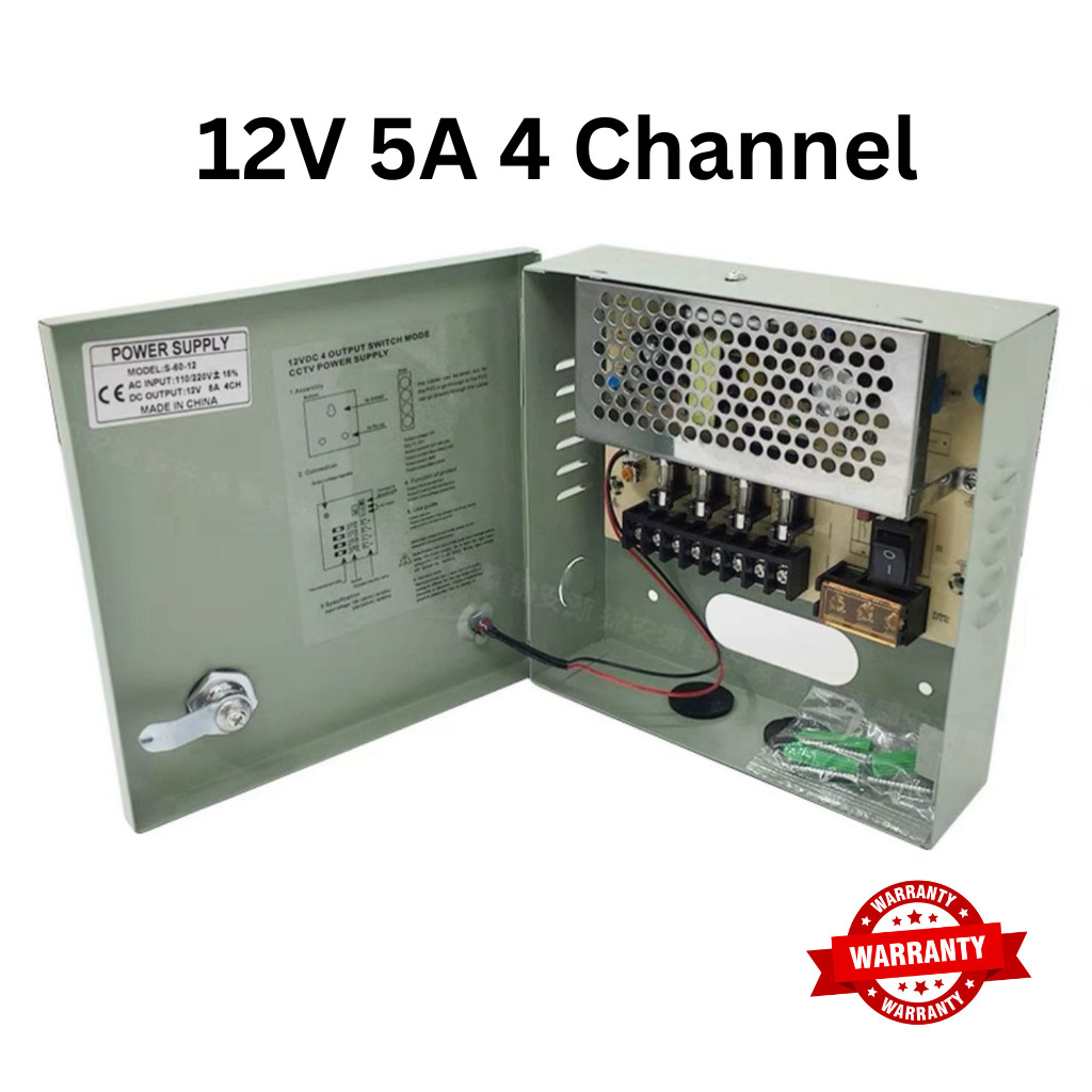 Buyerpick Power Supply Adapter DVR Recorder 12V 5A 4CH / 9CH 12V 10A ...