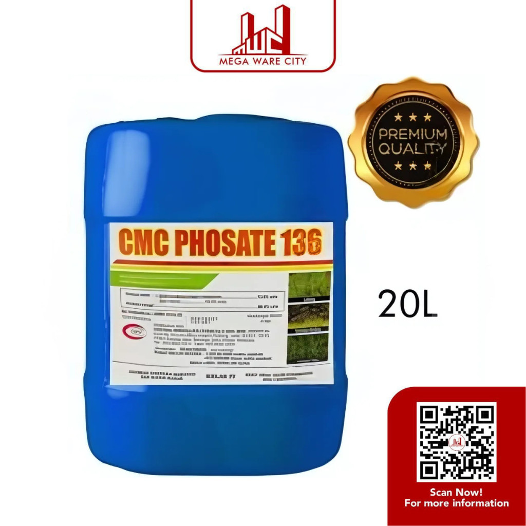 CMC PHOSATE 136 20L Herbicide Glyphosate 13.6% Racun Rumput Berkesan ...