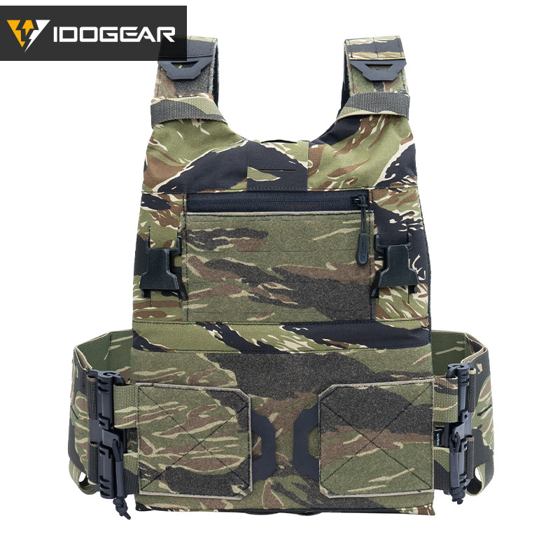 IDOGEAR Tactic Vest FCSK with Back MOLLE FERRO Style with Foam Plates ...