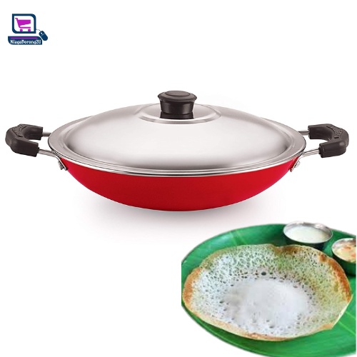 Appa Chatty AJANTA Non Stick Appam Pan 22cm Aappa Pathra Pan With ...