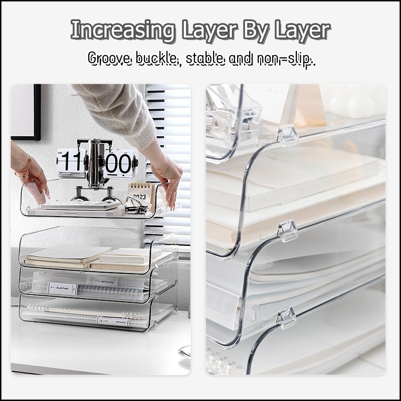 【NV Ready Stock】File Document Letter Paper Tray Sorter Desk Organizer ...
