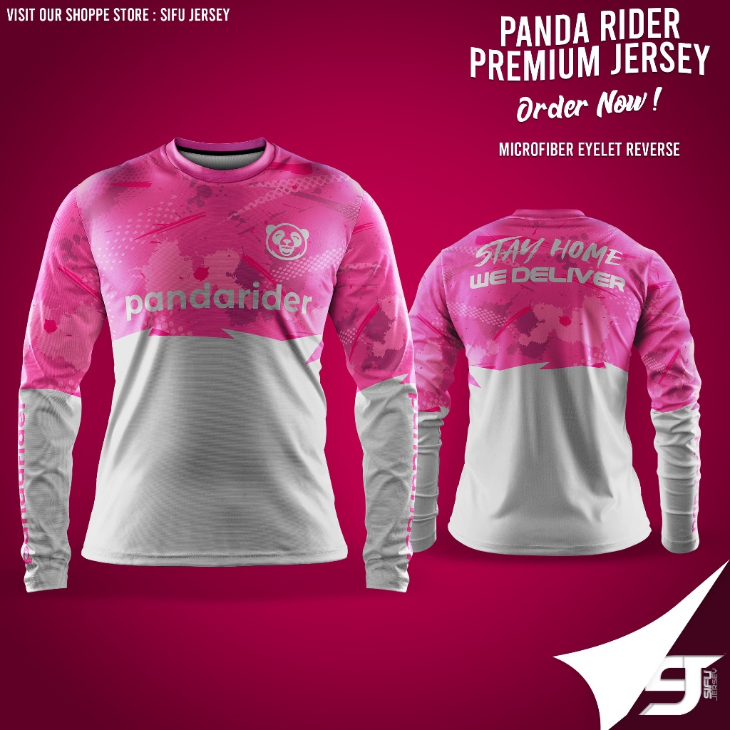 🔥🔥 PANDA RIDER PREMIUM JERSEY READY STOCK | BAJU FOOD PANDA RIDER 🔥🔥 ...