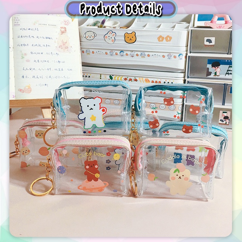 [Blink] 迷你零钱收纳包 Portable PVC Coin Bag Mini Zipper Purses Clear Toiletry ...