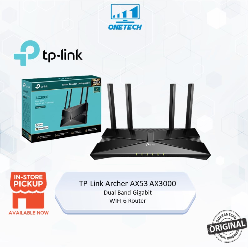 TP- Link Archer AX53 AX3000 Dual Band Gigabit Wi-Fi 6 High Power ...