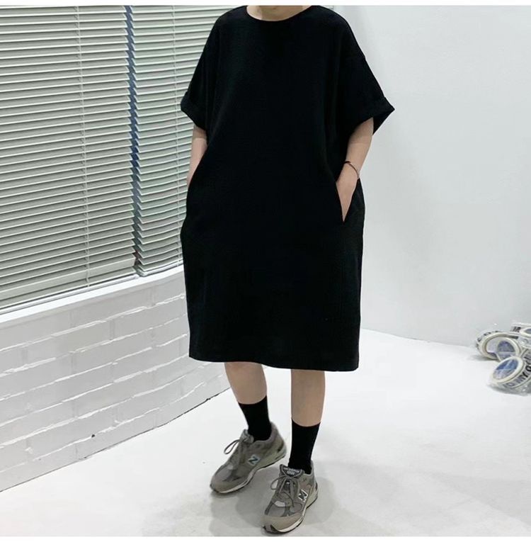 40-100kg dress胖MM特大码300斤慵懒风中长款短袖连衣裙女夏季韩版宽松遮肉裙子2M-5xl girl fat overszie pulssize | Shopee Malaysia