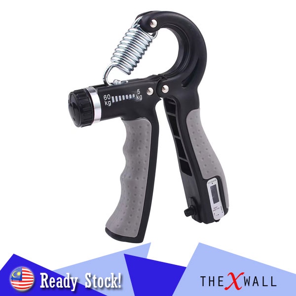 Hand Gripper Adjustable Resistance 5-60kg Counter Grip Strength Trainer ...