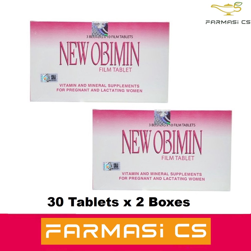 New Obimin Film Tablet 30s x 2 boxes (TWIN) EXP:12/2026 [ FARMASI CS ...