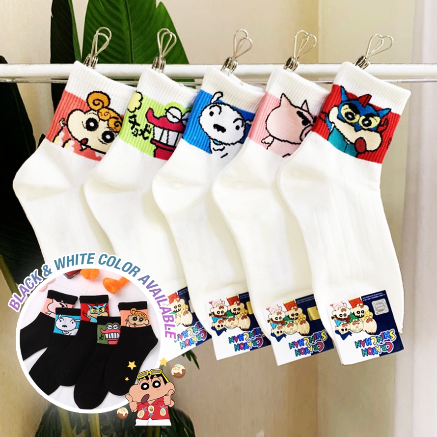 YBB Korean Japanese Cute Cartoon Crayon Shinchan Fashion Cotton Female ...