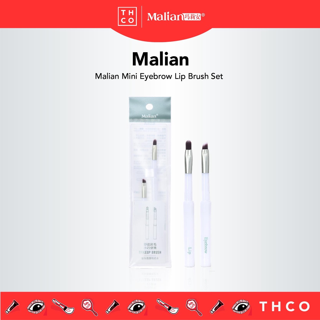 Malian Mini Eyebrow Lip Brush Set (2 Pcs) 玛莉安迷你眉唇刷组合 (2支) | Shopee Malaysia