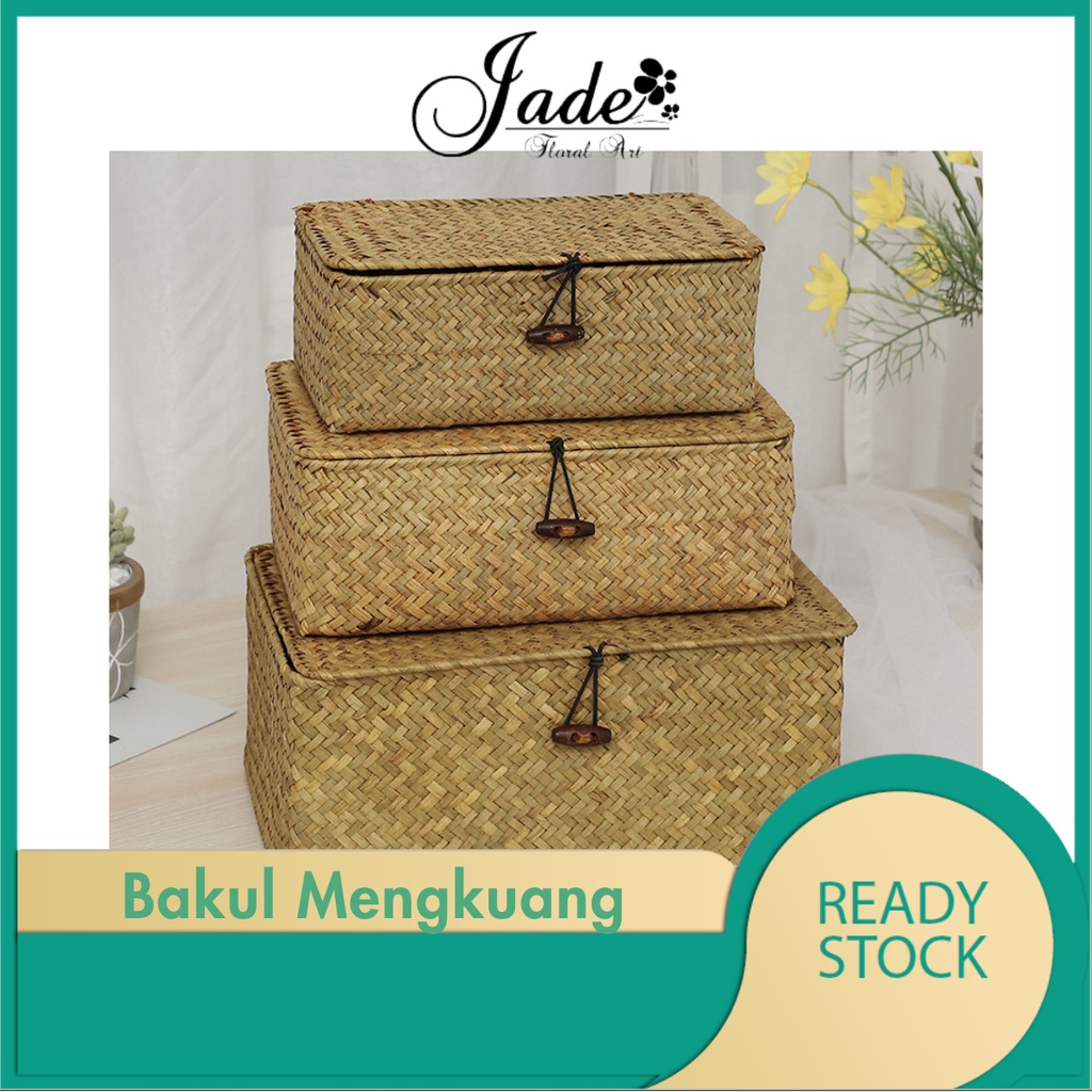 BAKUL ANYAMAN / RATTAN STORAGE BOX / BAKUL MENGKUANG / BAKUL HAMPER ...