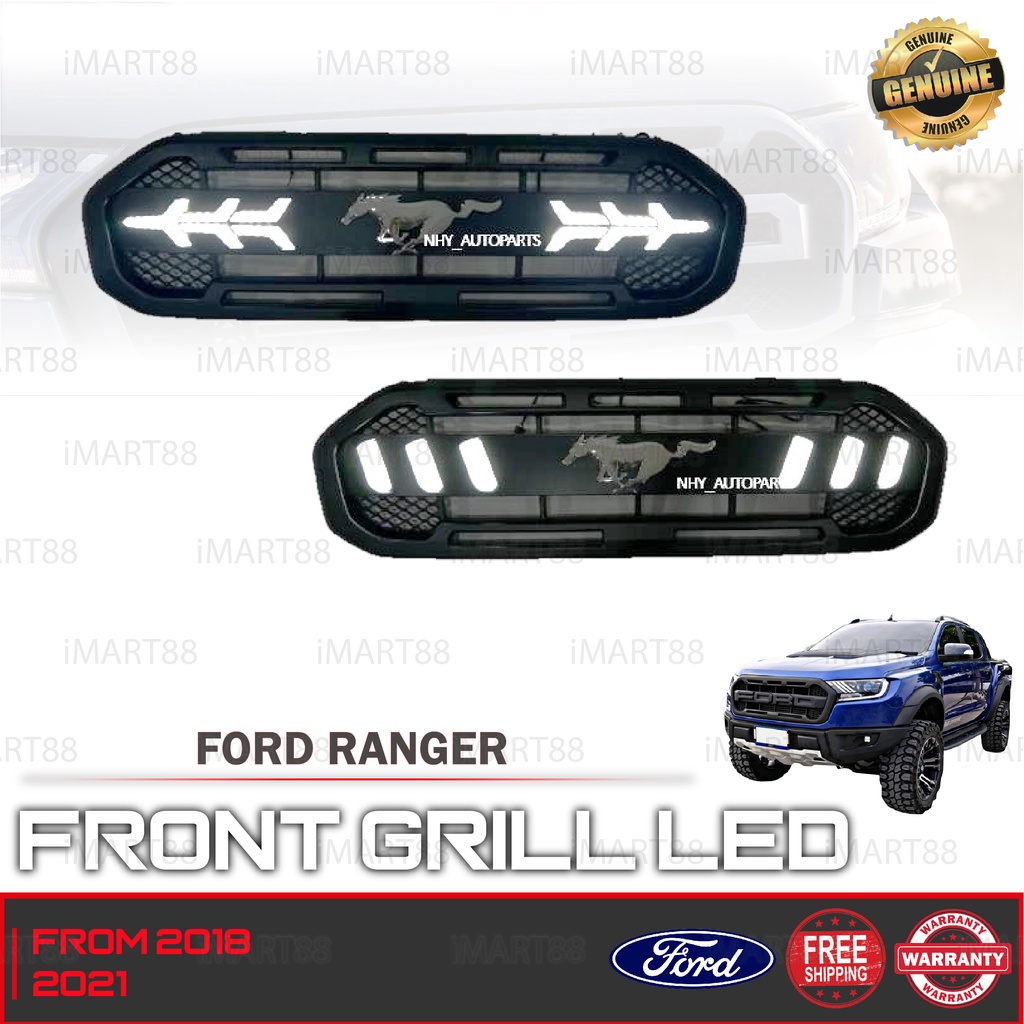 FORD RANGER T8 XLT 2018 - 2021 FORD LOGO Front Grill With LED Light ...