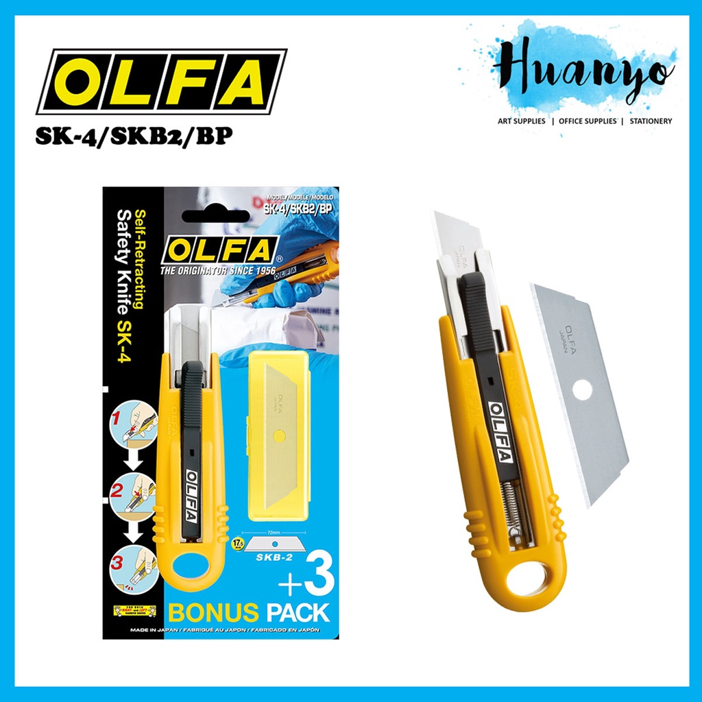 OLFA Self-Retracting Safety Cutter Knife & Blades Value Pack Carton ...
