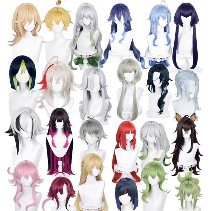 50 Styles! Genshin Impact Cosplay Wig Mika Rukkhadevata Layla Ganyu ...