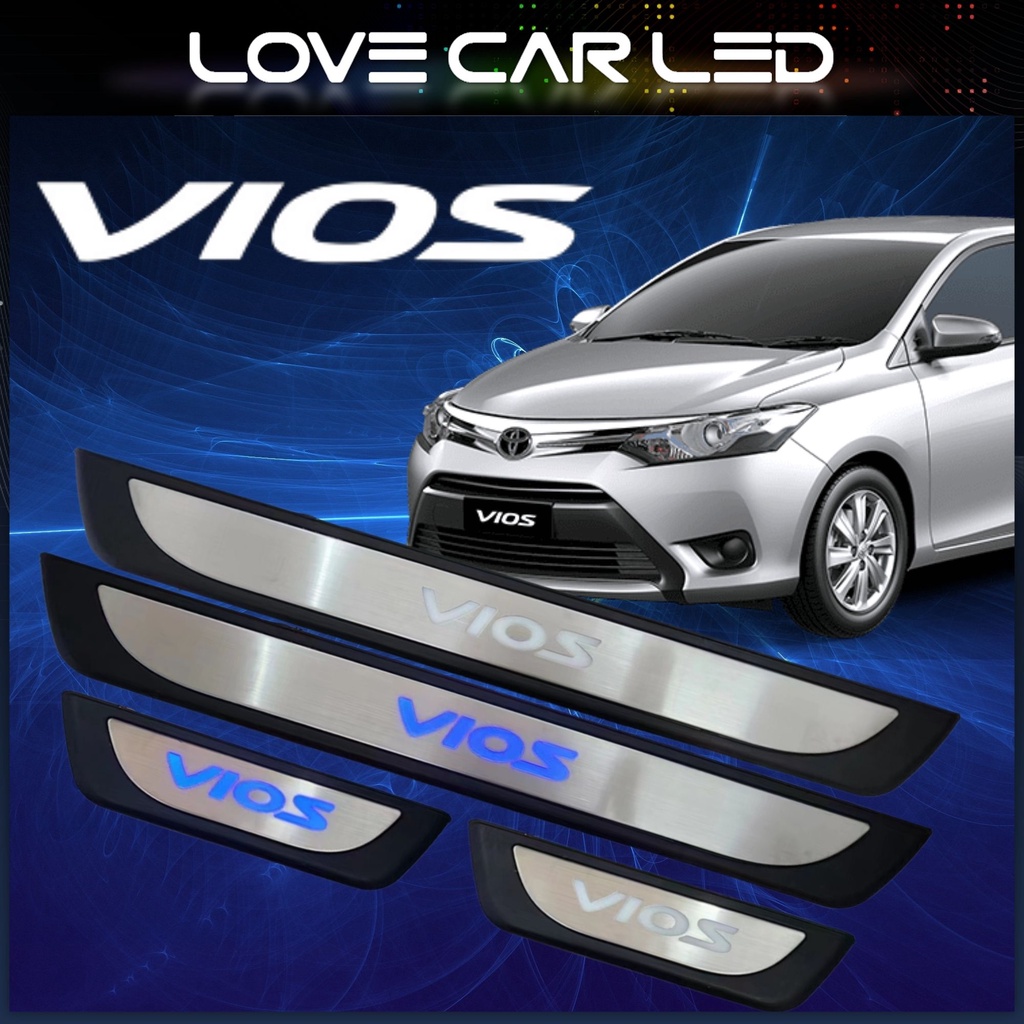 Toyota Vios 14-18 Side Steel Plate/Door Side Step With Led Blue 4pcs ...