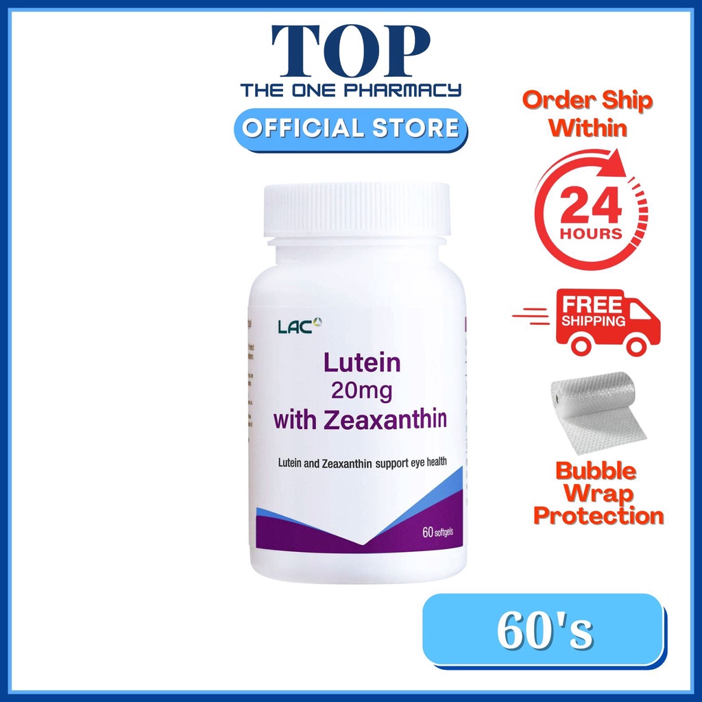 LAC Lutein 20mg With Zeaxanthin (60 Softgels) | Shopee Malaysia