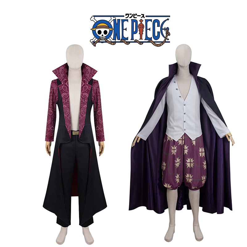 Anime One Piece Cosplay Dracule Mihawk Shanks Costume Party Clothes ...