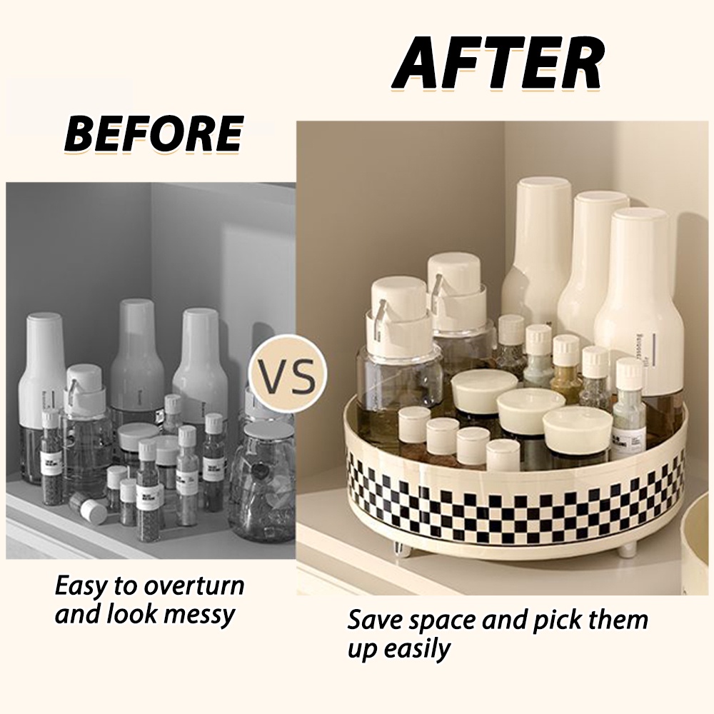 Borong365 Rotatable 360° Storage Tray Bekas Penyimpanan Berpusing ...