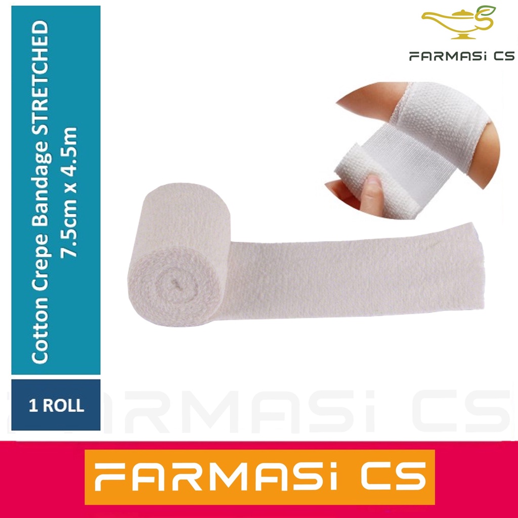 Farmasi CS Cotton Crepe Bandage Stretched 7.5cm x 4.5m ( 1 ROLL ...