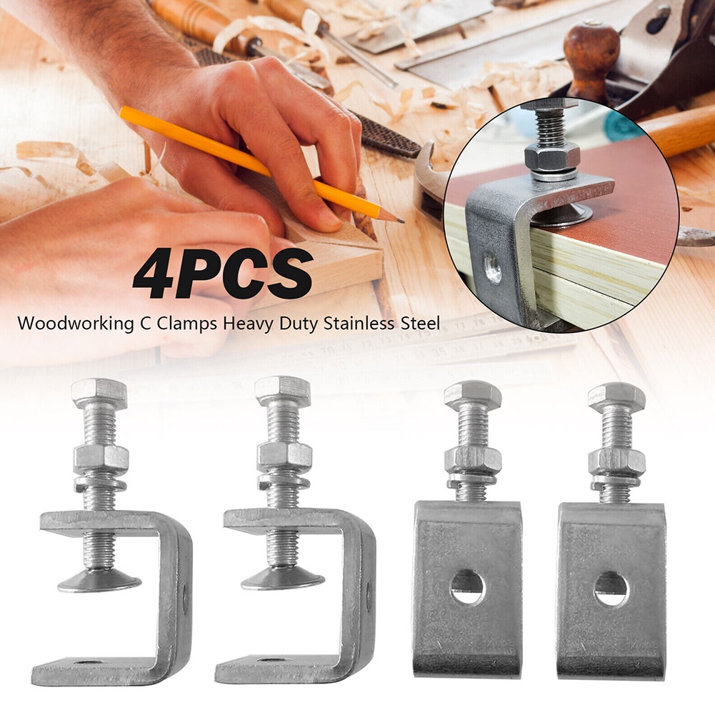 [TWILIGHT] 4X Stainless Steel C Clamps Tiger Clamp for Mounting U ...