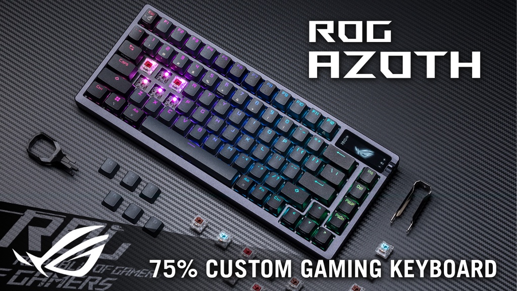 ASUS M701 ROG AZOTH WIRELESS NX MECHANICAL GAMING KEYBOARD - BROWN ...