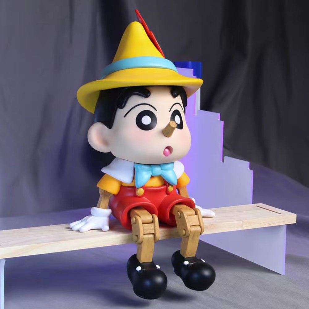 16cm Puppet Crayon Shin-Chan Cosplay Pinocchio Series Blockhead Anime ...