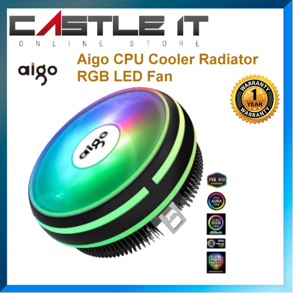 Aigo Lair CPU Cooler RGB 120MM CPU Air Cooling PWM Fan Cooler Mute Heat ...