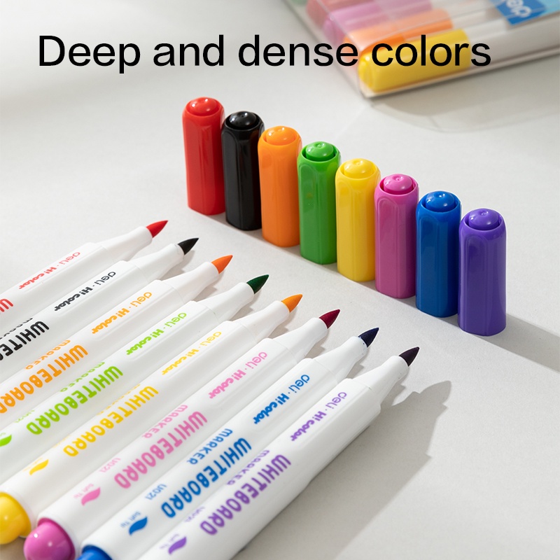 Deli Marker Pen Whiteboard Marker Multiple Colors 8 Colors in One Set ...